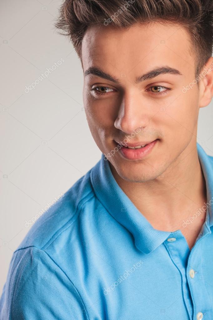 Man looking to a side and smiles — Stock Photo © feedough #122349044