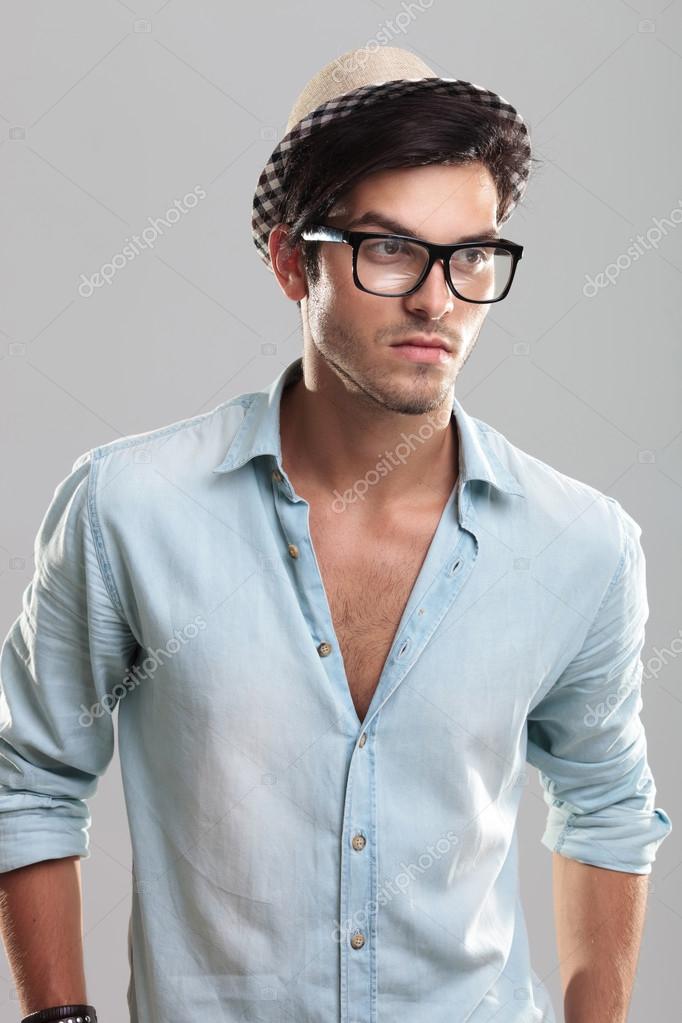 Young man wearing glasses Stock Photo by ©feedough 52425461