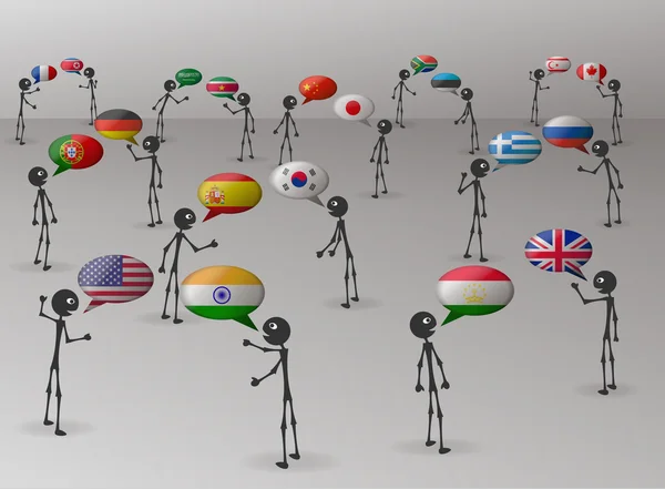 Language, two languages and three languages Stock Vector Image by ...