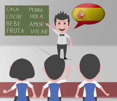 Female Spanish Teacher Cartoon