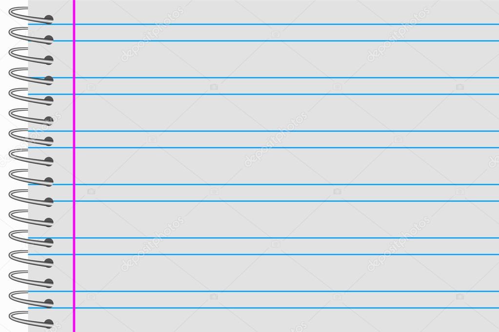 líneas de cuaderno azul con arandelas — Vector de stock © noche0 #99611932