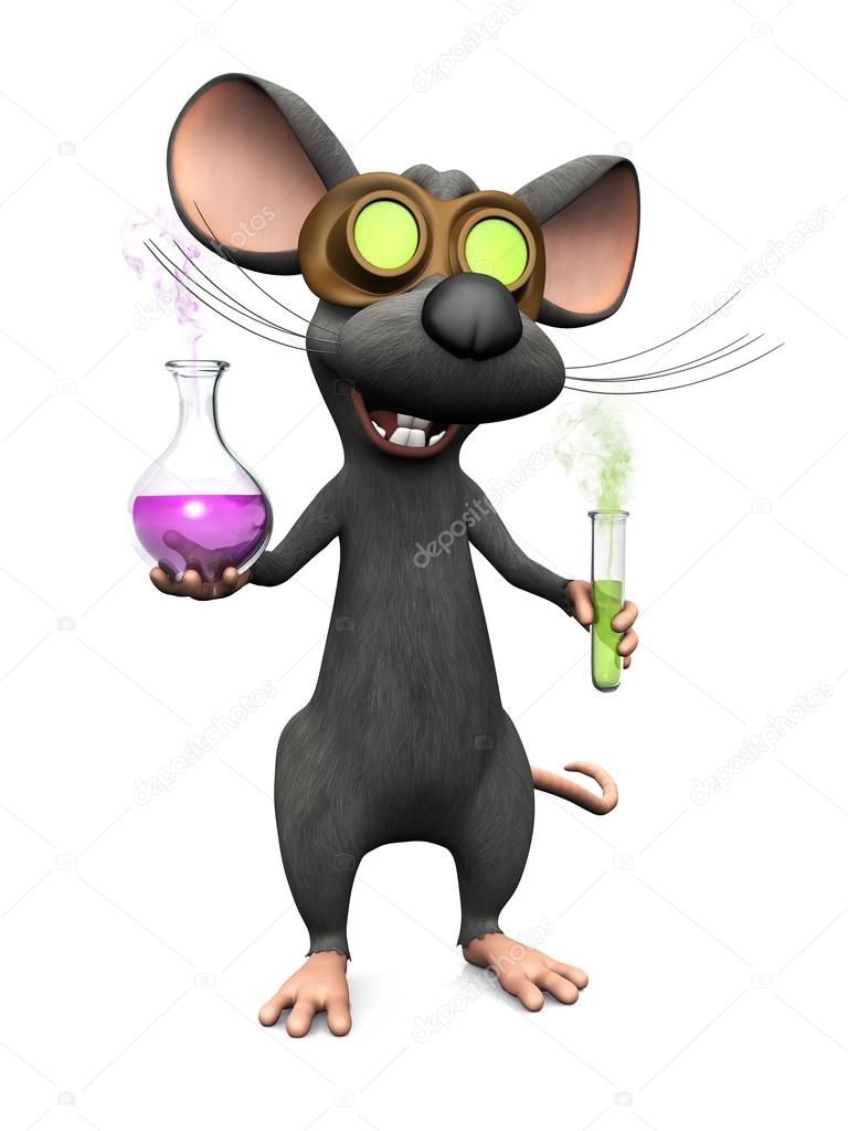Mad cartoon mouse doing a science experiment. Stock Photo by ©sarah5 ...