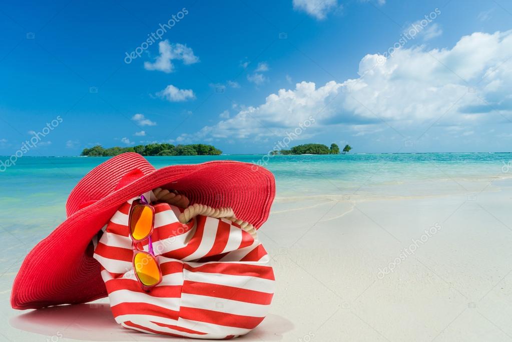 Red beach items at the beach — Stock Photo © netfalls #123229066