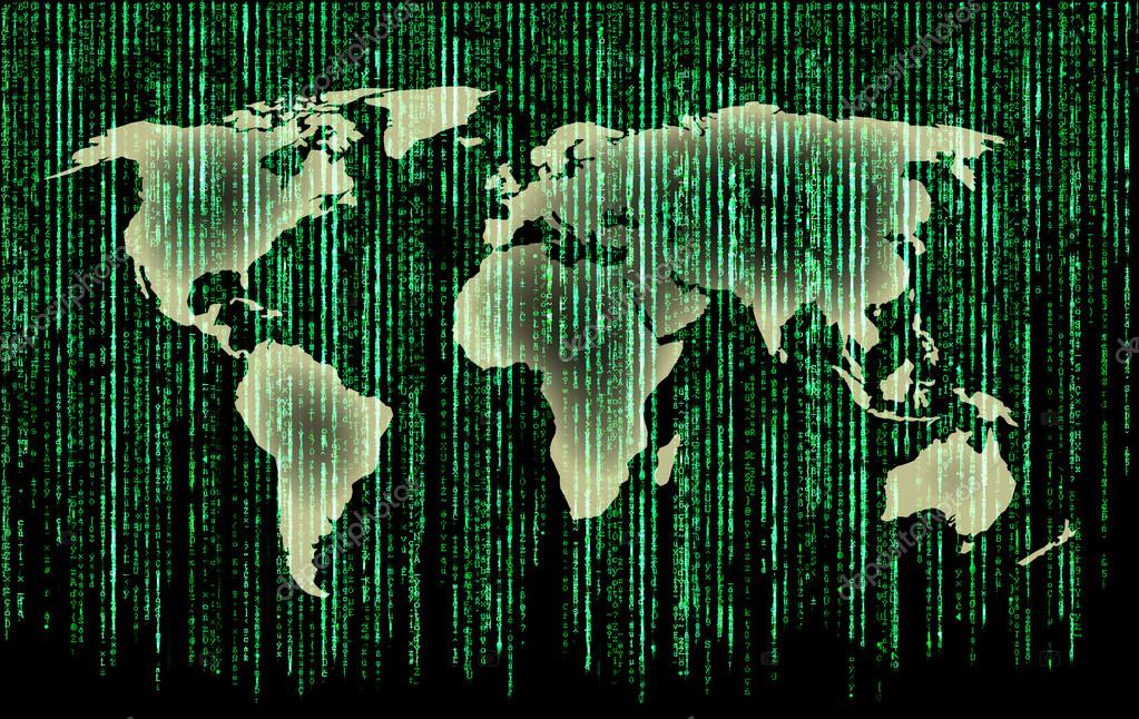 World and binary matrix background Stock Photo by ©joruba75 105669048