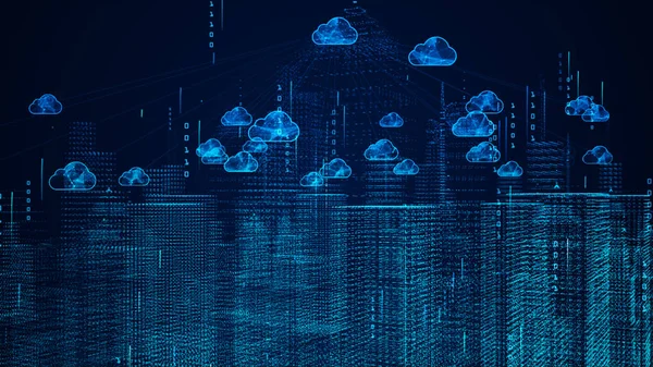 Smart city of cloud computing using artificial intelligence rotation movement. Tecnolog a ...