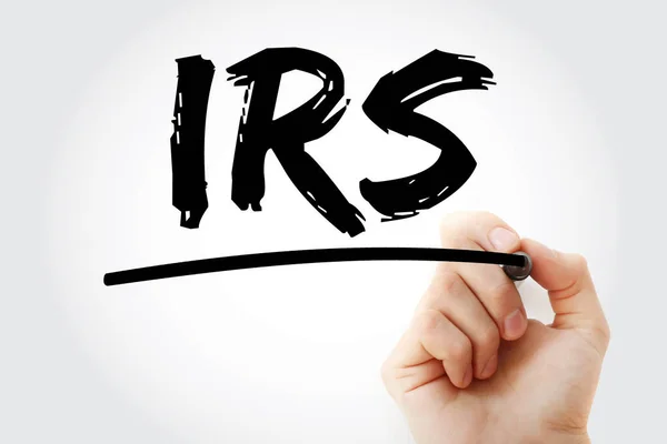 IRS - Internal Revenue Service acronym with marker, business concept ...