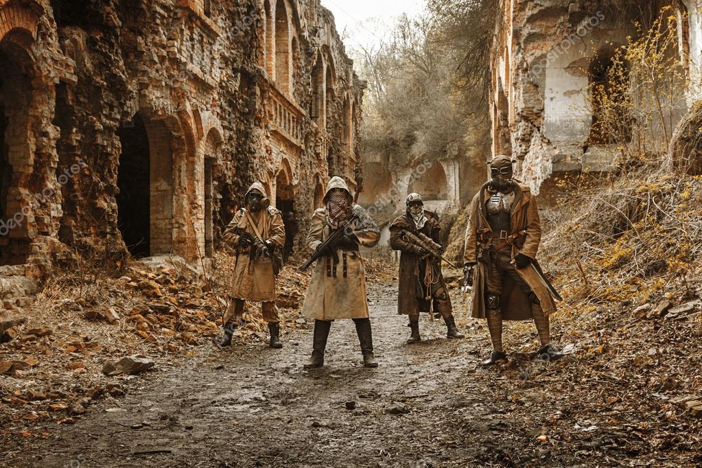 Nuclear post-apocalypse survivors Stock Photo by ©zabelin 114286134