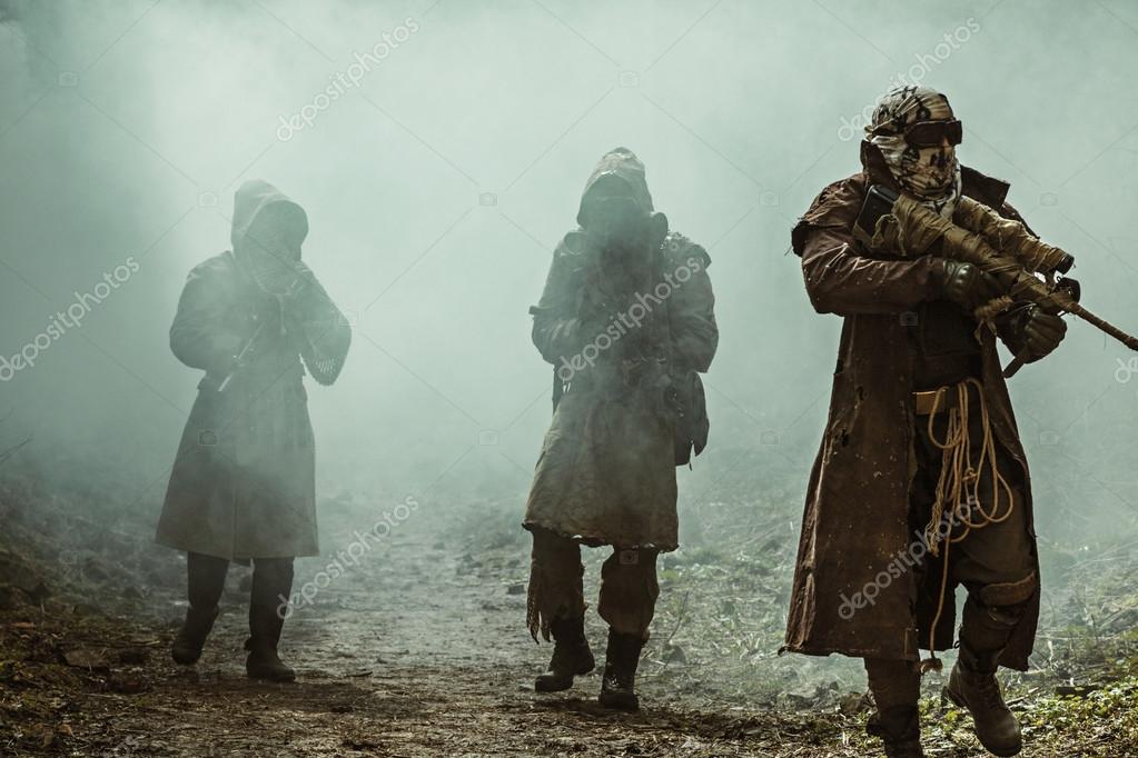 Nuclear post-apocalypse survivors — Stock Photo © zabelin #114296002