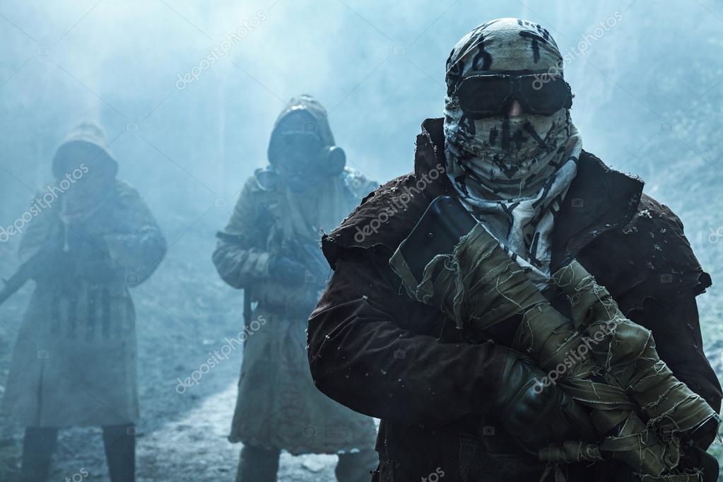 Nuclear post-apocalypse survivors — Stock Photo © zabelin #114297474