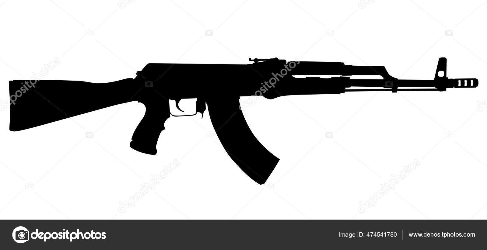 Assault rifle vector isolated Stock Vector Image by ©zabelin #474541780