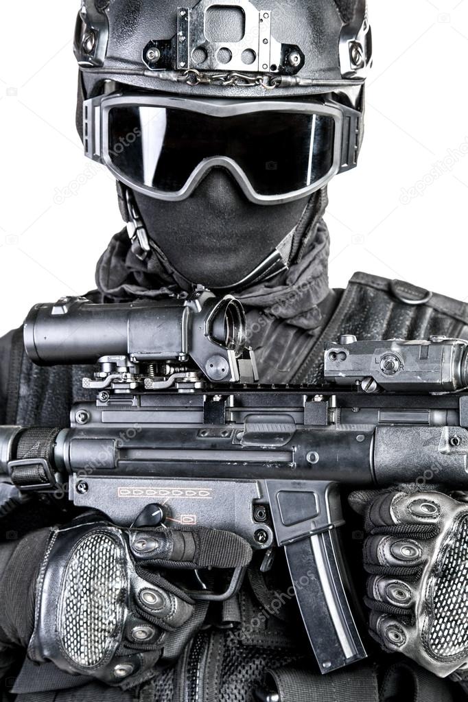 Spec ops police officer SWAT — Stock Photo © zabelin #65830127