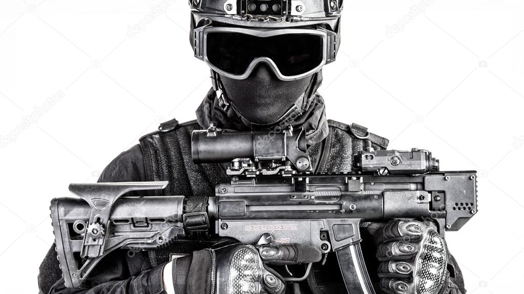 Spec ops police officer SWAT — Stock Photo © zabelin #65832401