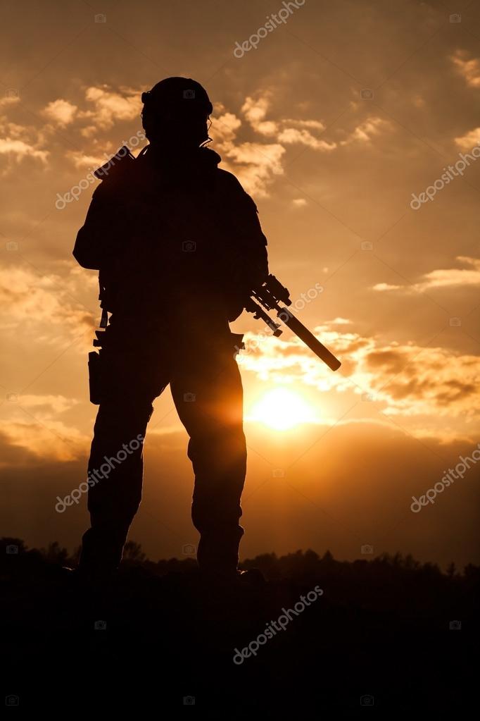 Army ranger in the mountains — Stock Photo © zabelin #86373206