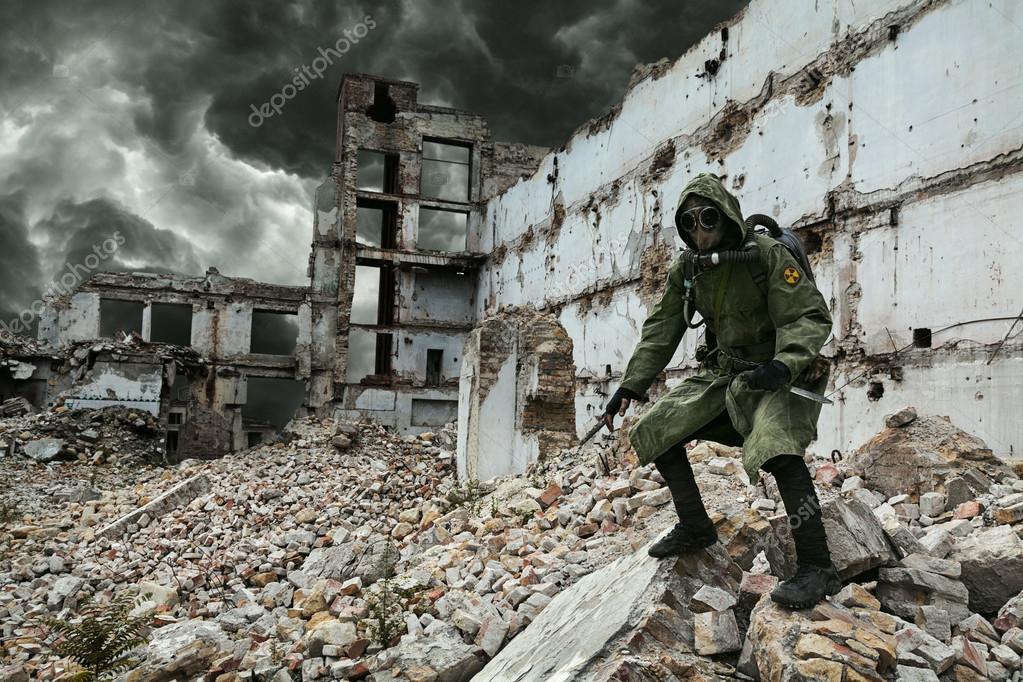 Nuclear apocalypse survivor — Stock Photo © zabelin #95056384