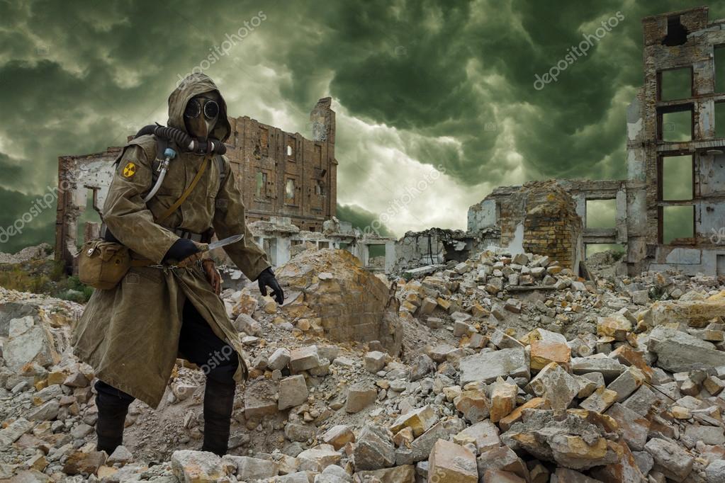 Nuclear apocalypse survivor — Stock Photo © zabelin #95056422