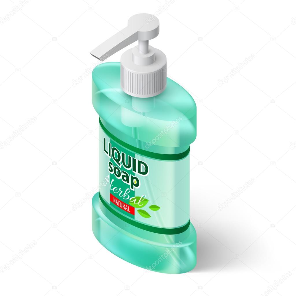 Liquid soap isometric Stock Vector Image by ©dvargg #105416096