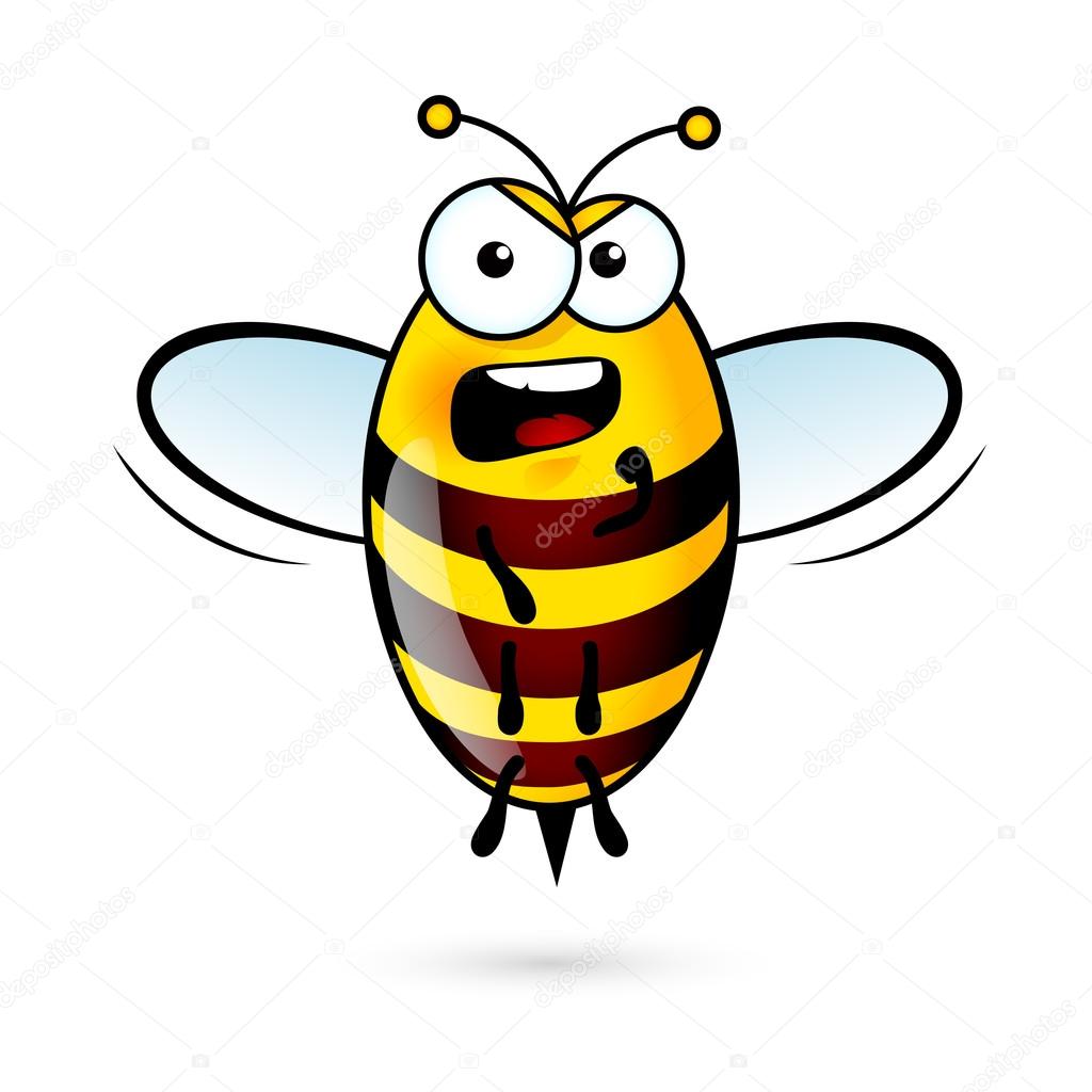 Illustration of a Loud Bee on White Background Stock Vector by ©dvargg ...