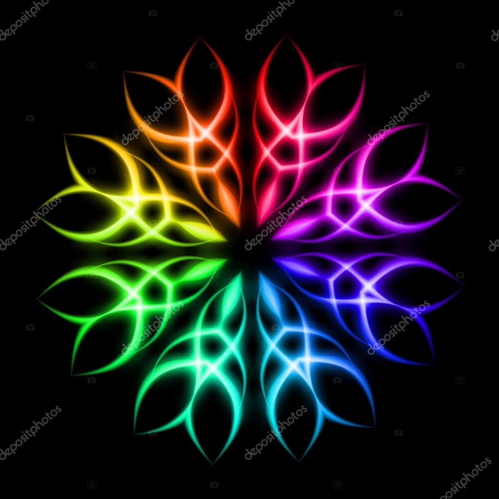 Neon multicolor round element shape — Stock Vector © dvargg #67098151