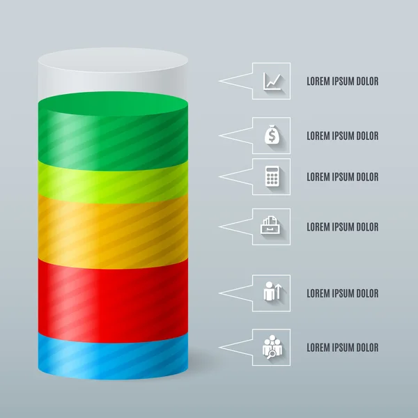 Infographics color cylinders Stock Vector Image by ©dvargg #73144729