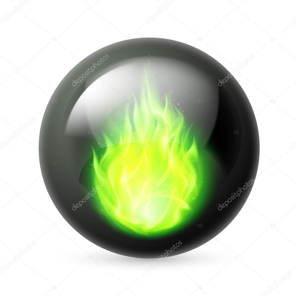 Sphere with fire flames Stock Vector Image by ©dvargg #92206824