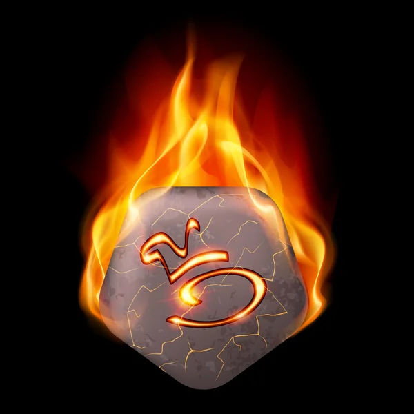 Burning stone with magic rune Stock Vector Image by ©dvargg #95934540