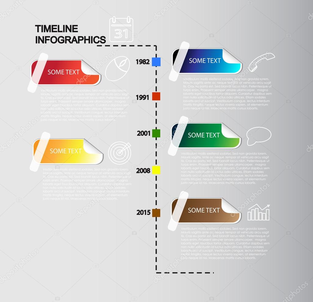 Vector timeline infographics Stock Vector by ©X-etra 87042650