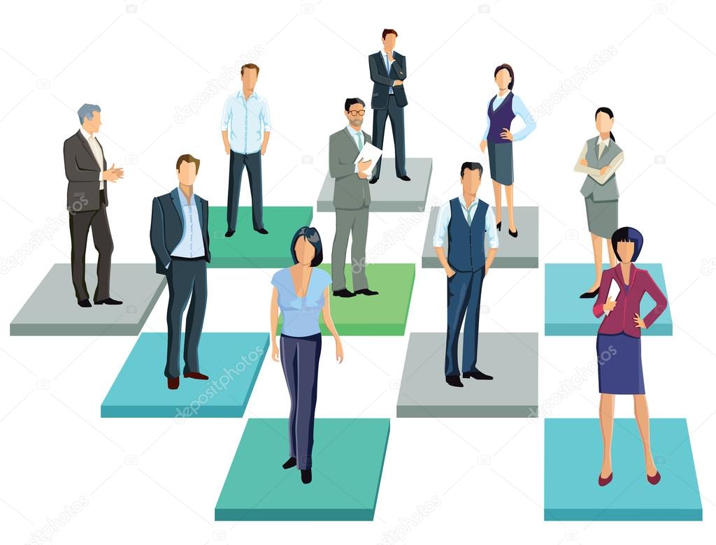 Together, Business team contacts Stock Vector by ©scusi0-9 109290810