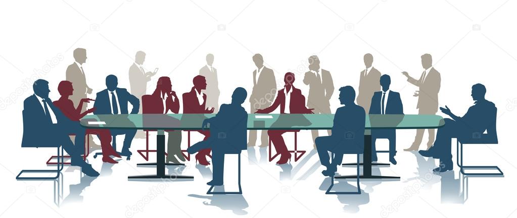Conference Meeting, office group Stock Vector by ©scusi0-9 123815430