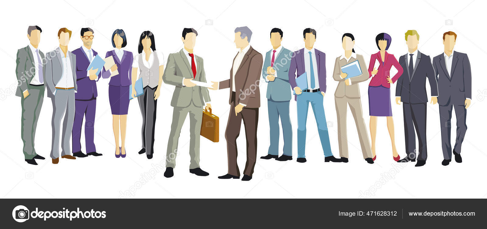 Business Agreement Team Introduce Stock Vector by ©scusi0-9 471628312