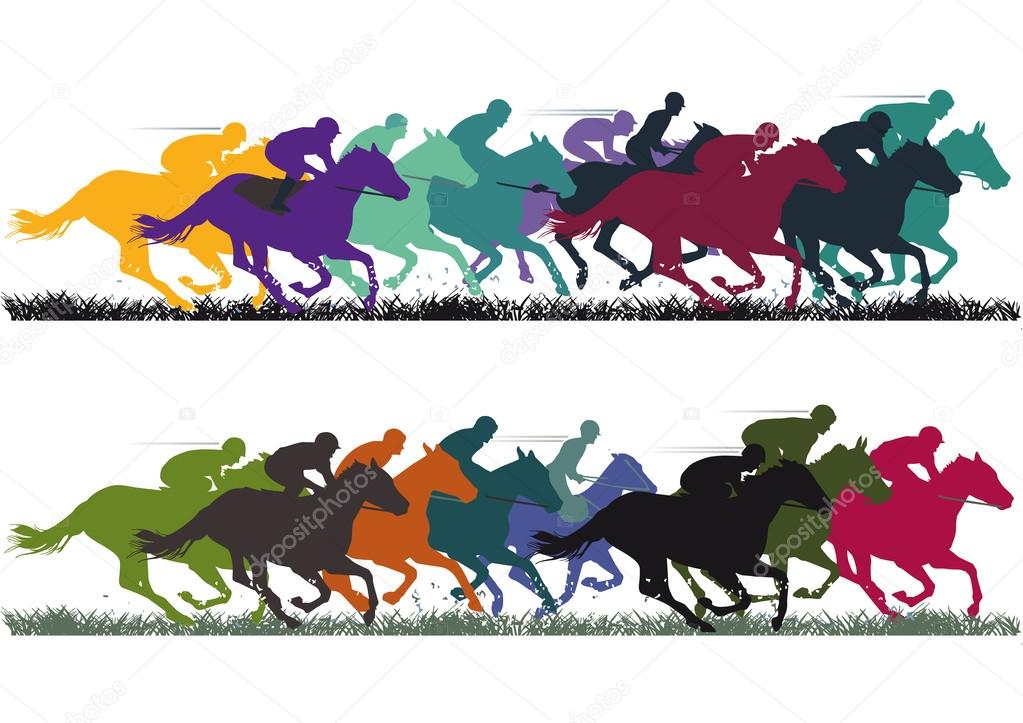 Horse Racing Borders And Frames Watercolor Horse Racing Party Welcome