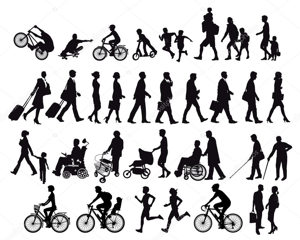 People on the move and Activities Stock Vector by ©scusi0-9 67629539