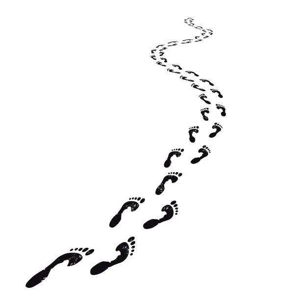 Three footprints — Stock Vector © scusi0-9 #55138445