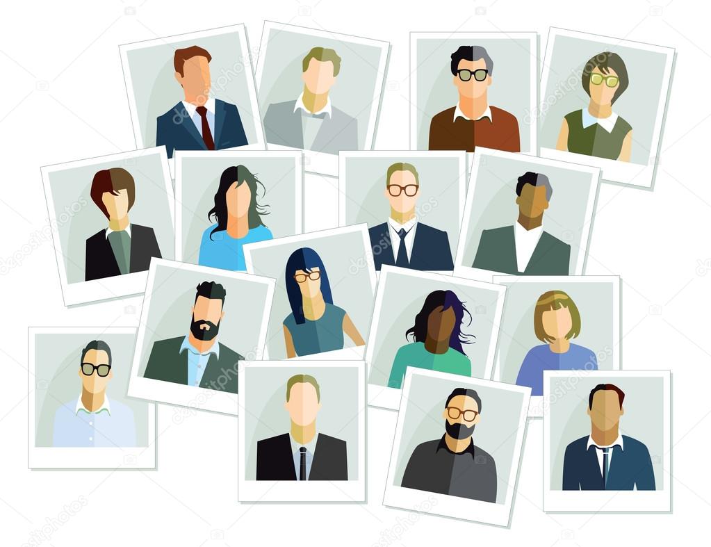 Human portrait, people Stock Vector Image by ©scusi0-9 #90949410