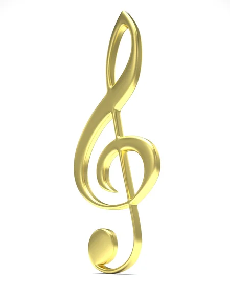 Golden treble clefs isolated on white background ⬇ Stock Photo, Image ...