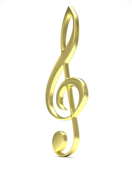 Golden treble clefs isolated on white background ⬇ Stock Photo, Image ...