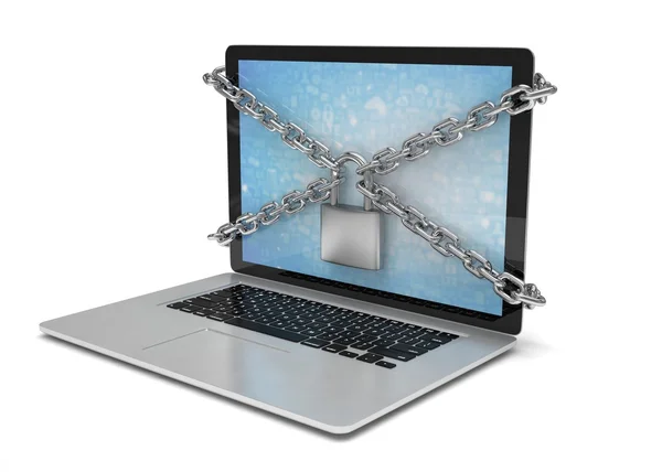 Data security - laptop with padlock — Stock Photo © koya979 #25801801