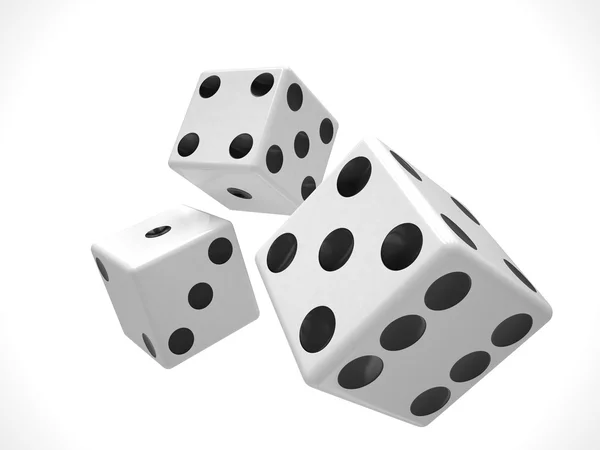 Two white dice — Stock Vector © ctermit #10129985