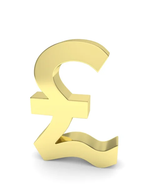 Pound 3d golden sign isolated on white background ⬇ Stock Photo, Image ...