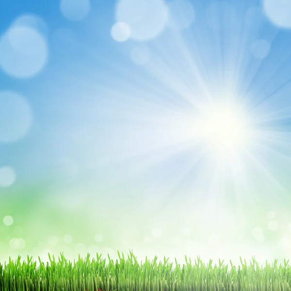 green and blue abstract defocused background with sunshine - Stock ...