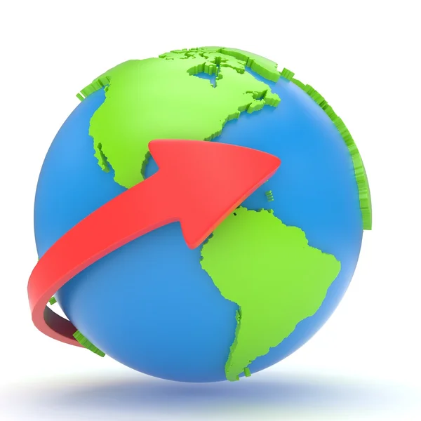 Arrow and Earth globe — Stock Photo © merznatalia #103510076