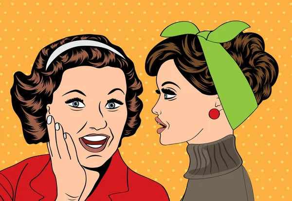 Pop art retro women in comics style that gossip Stock Vector Image by ...