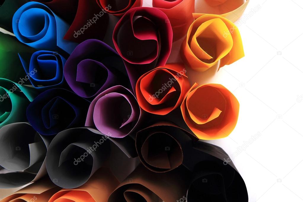Color paper rolls — Stock Photo © jonnysek #108062470