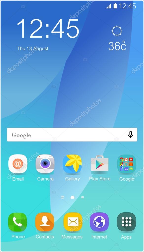 Modern mobile screen with icon vector eps 10 — Stock Vector ... Modern mobile screen with icon vector eps 10 — Stock Vector ...