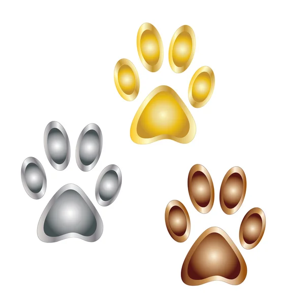 Gold dog paws logo Stock Vector Image by ©Glopphy #150979800