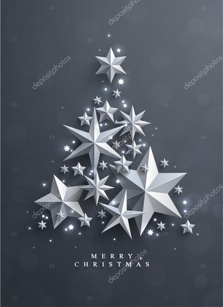 Christmas Tree made of paper stars Stock Vector Image by ©-devor- #92469302