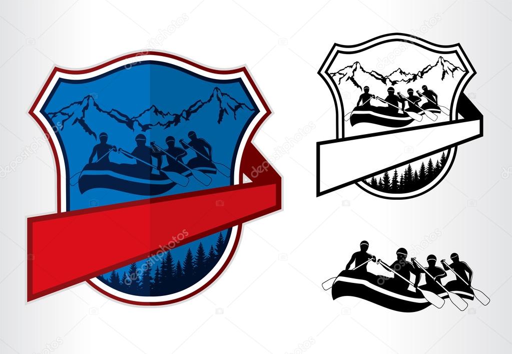 Vector rafting emblem logo Stock Vector Image by ©SaveJungle #123765742