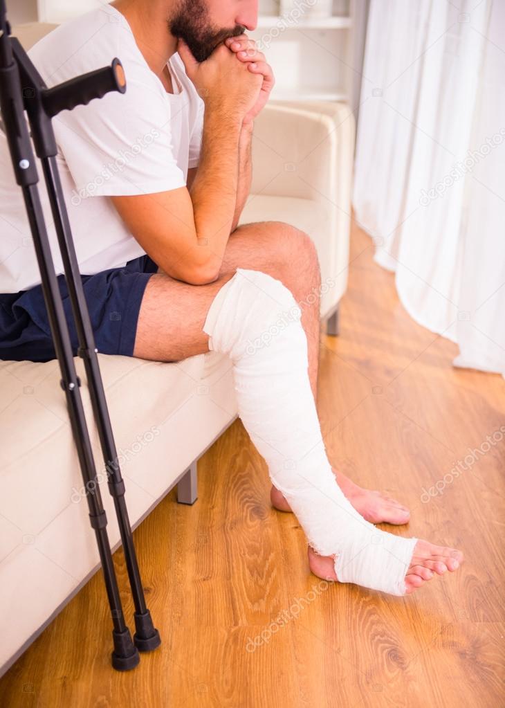 Injury man in doctor — Stock Photo © GeorgeRudy #90075588