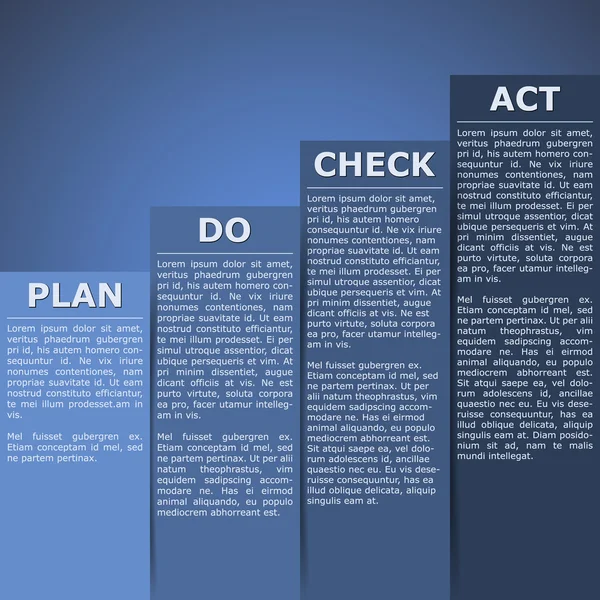 Plan do check act diagonal typography background Stock Vector by ...