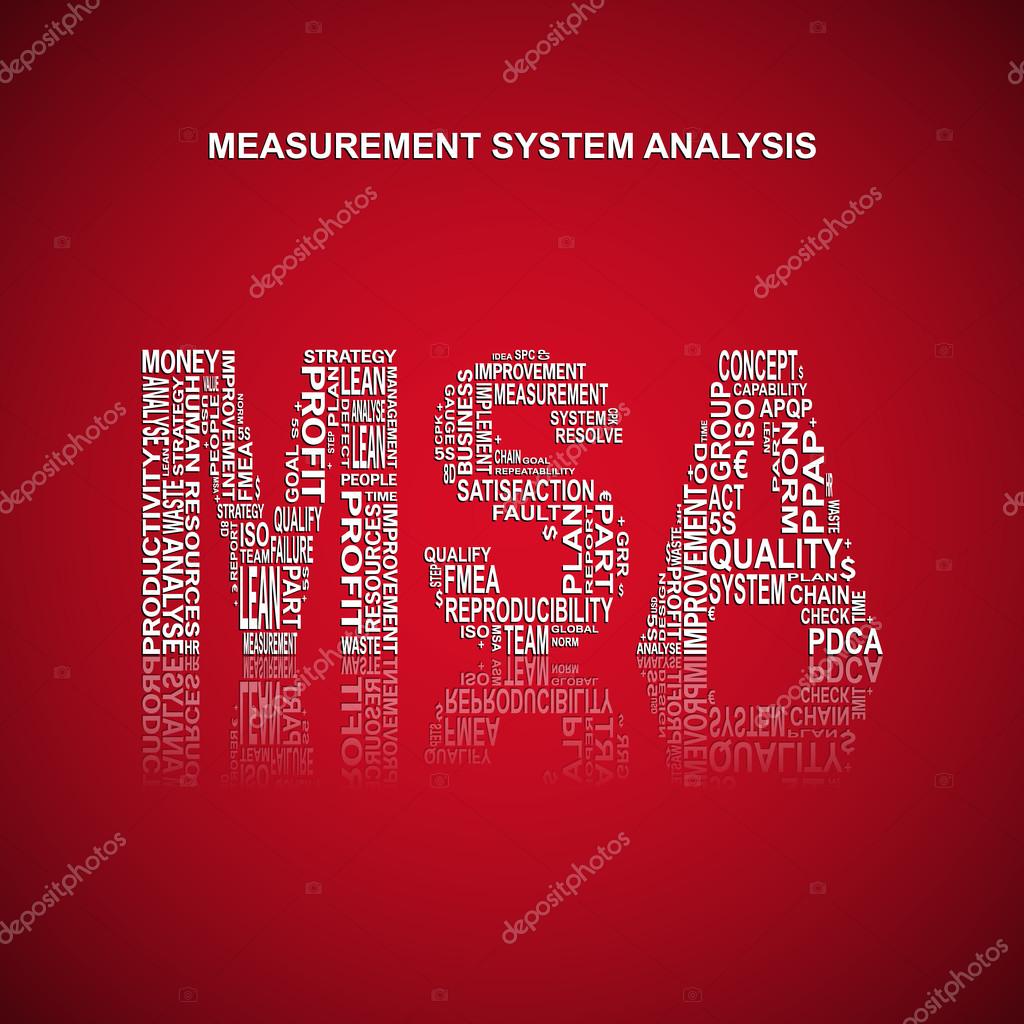 Measurement system analysis typography background Stock Vector by ...