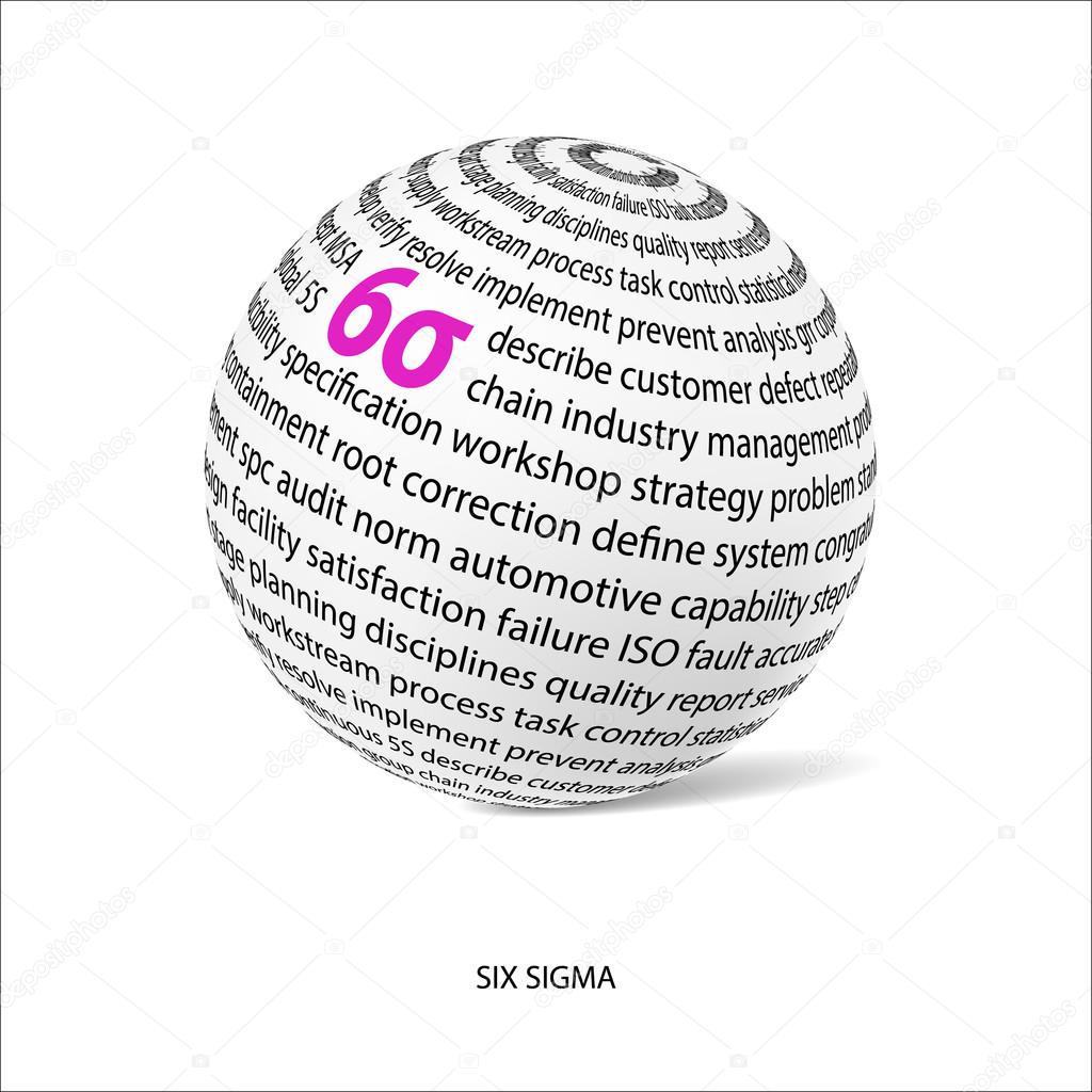 Six sigma word ball Stock Vector Image by ©izmask #124640548
